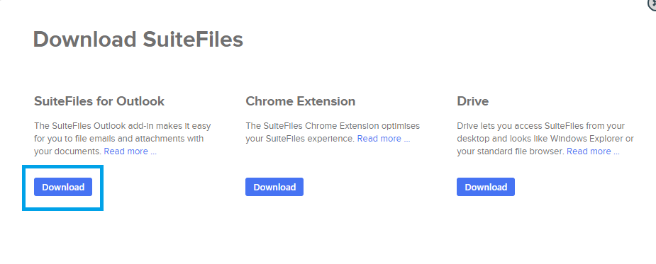 Installing the SuiteFiles Outlook add-in